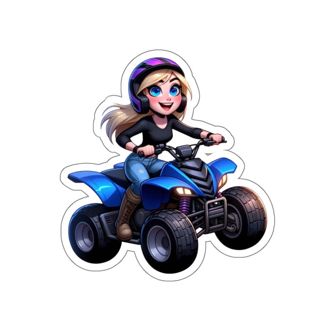 ATV Girl 2 (vinyl Sticker, Vinyl Decal, Laptop, Tumbler, Notebook, Safe ...