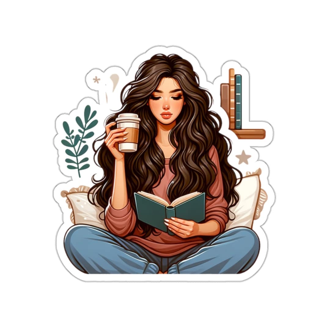 Coffee and Books (vinyl Sticker, Vinyl Decal, Laptop, Tumbler, Notebook ...