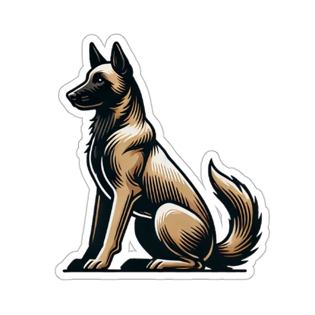 Belgian Malinois (vinyl Sticker, Vinyl Decal, Laptop, Tumbler, Notebook ...