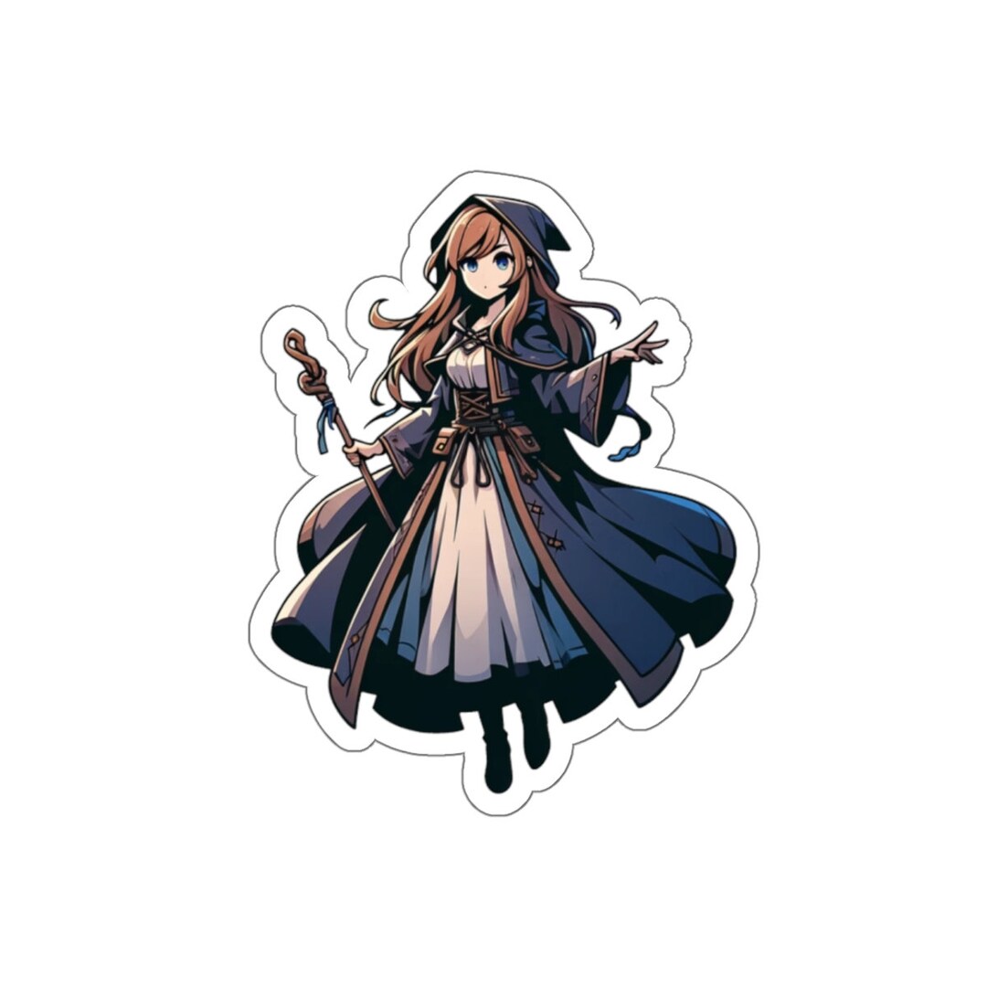 Female Mage vinyl Sticker, Vinyl Decal, Laptop, Tumbler, Notebook, Safe ...
