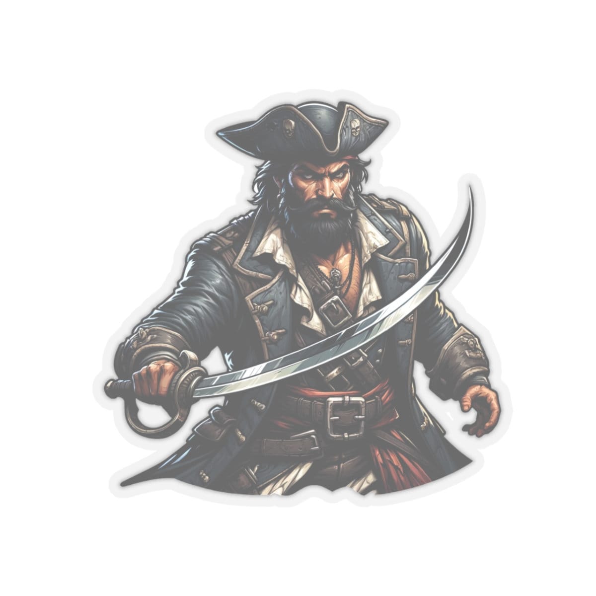 Male Pirate 7(vinyl Sticker, Vinyl Decal, Laptop, Tumbler, Notebook ...