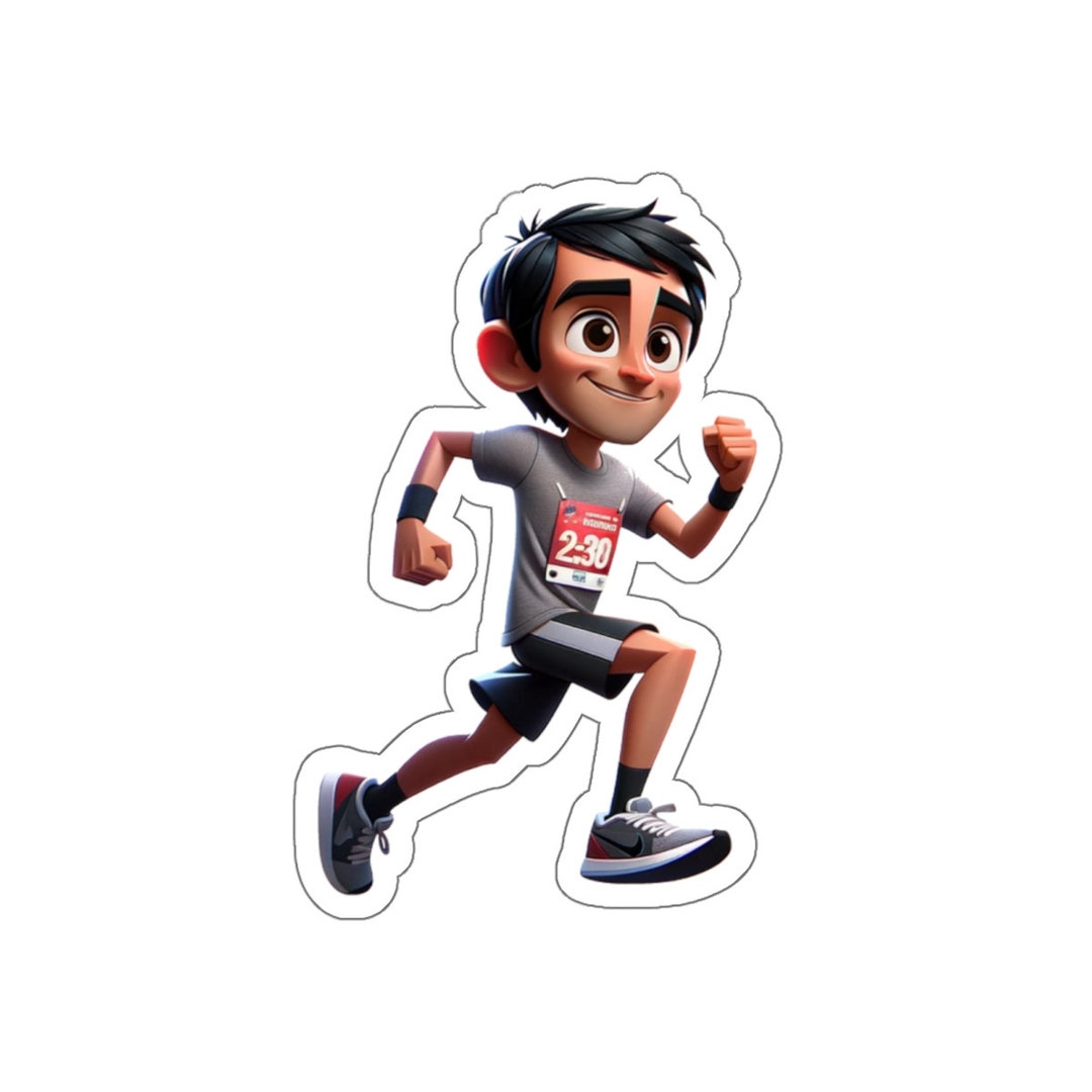 Male Runner 4 (vinyl Sticker, Vinyl Decal, Laptop, Tumbler, Notebook ...