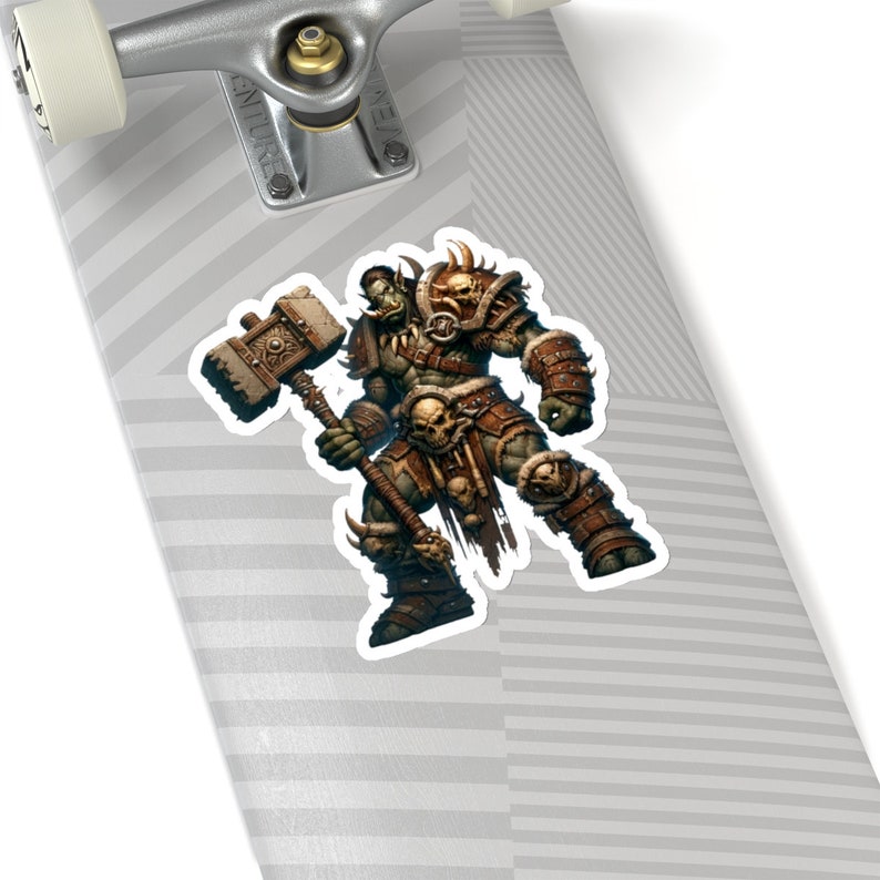 Orc Warrior 5 vinyl Sticker, Vinyl Decal, Laptop, Tumbler, Notebook ...