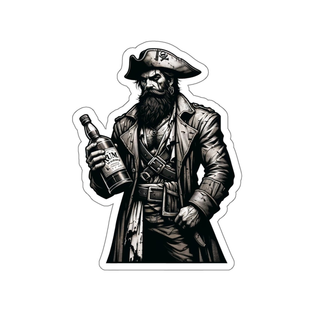 Male Pirate 13(vinyl Sticker, Vinyl Decal, Laptop, Tumbler, Notebook ...