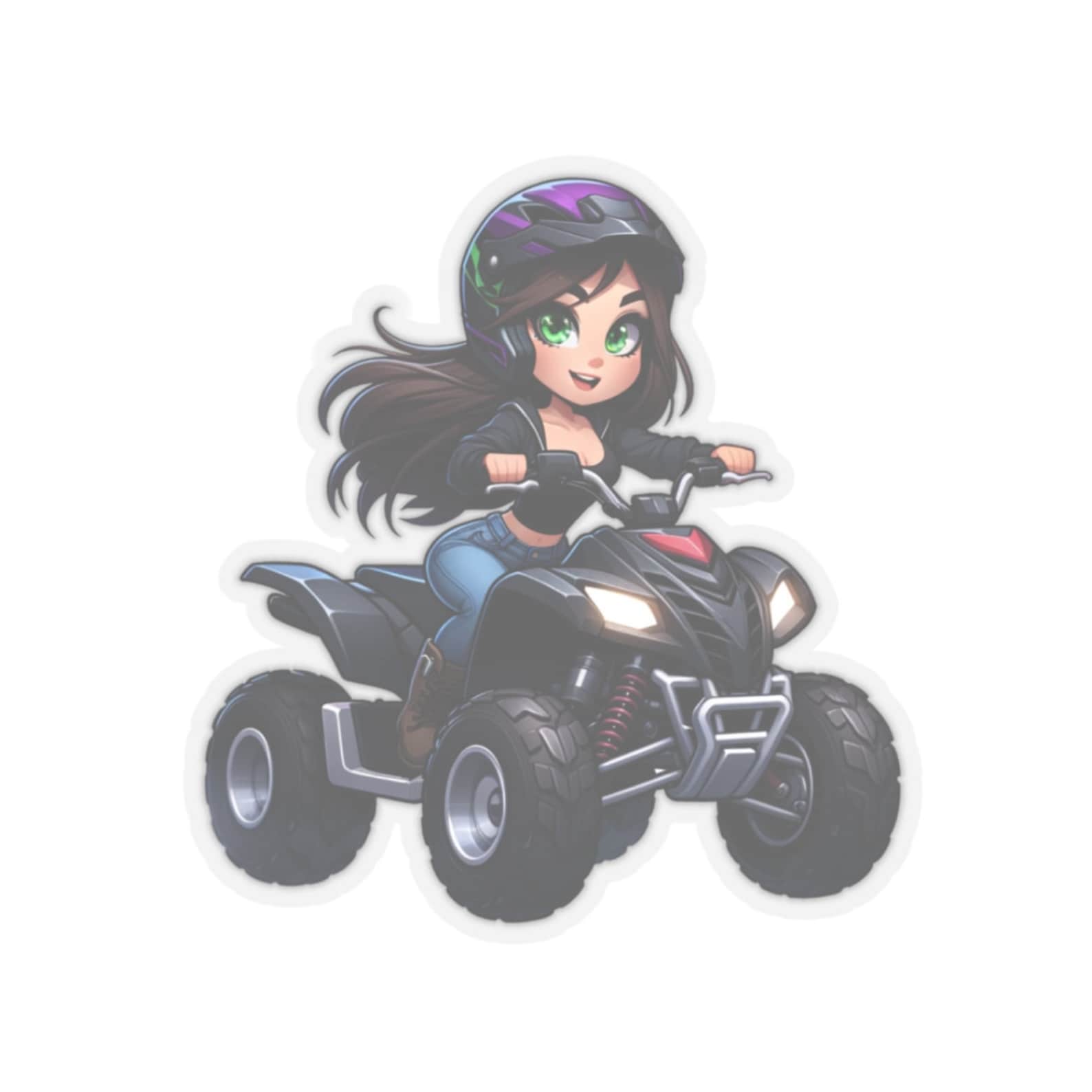 ATV Girl (vinyl Sticker, Vinyl Decal, Laptop, Tumbler, Notebook, Safe ...