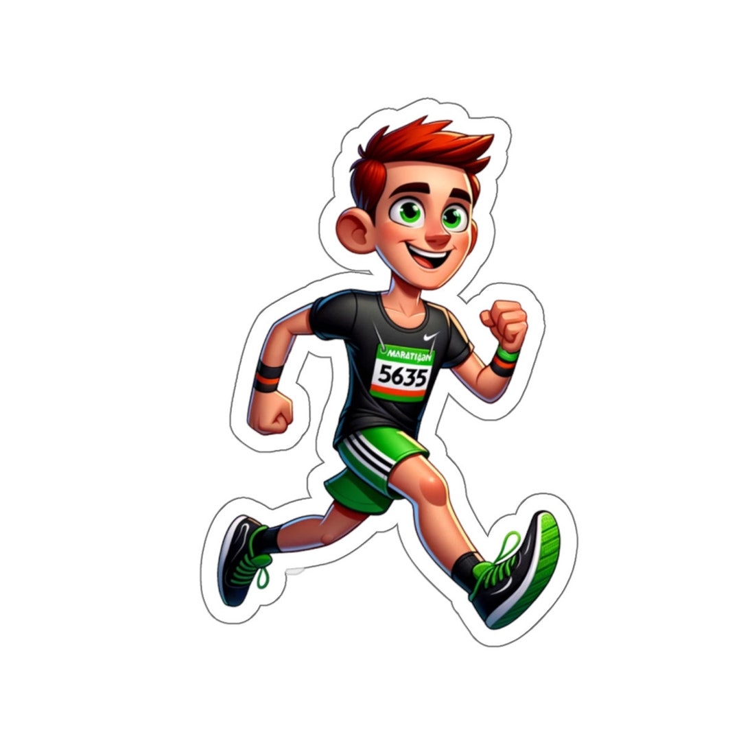 Male Runner 3 (vinyl Sticker, Vinyl Decal, Laptop, Tumbler, Notebook ...