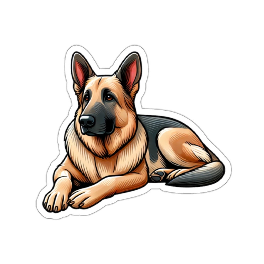 German Shepherd (vinyl Sticker, Vinyl Decal, Laptop, Tumbler, Notebook ...