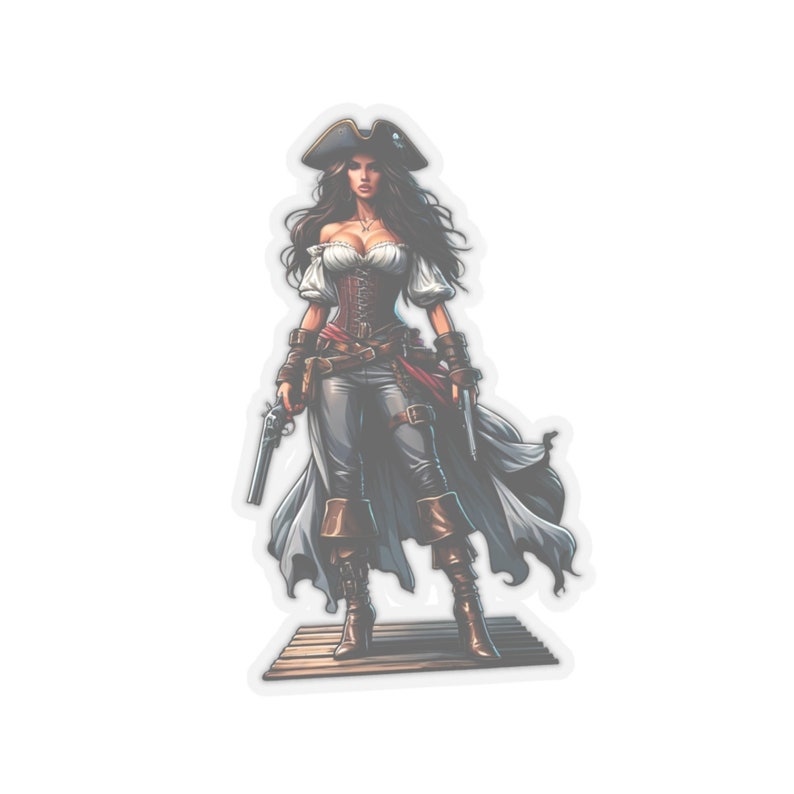 Female Pirate 4(vinyl Sticker, Vinyl Decal, Laptop, Tumbler, Notebook ...