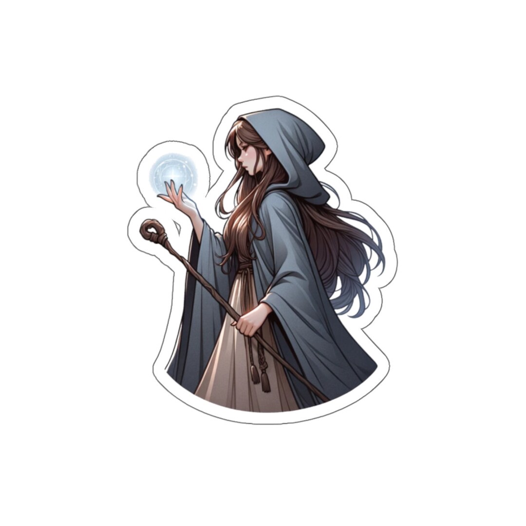 Female Mage 4 (vinyl Sticker, Vinyl Decal, Laptop, Tumbler, Notebook ...
