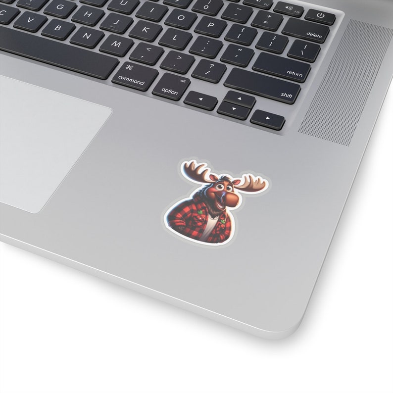 Moose in Flannel (vinyl Sticker, Vinyl Decal, Laptop, Tumbler, Notebook ...