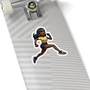 Female Runner 8 (vinyl Sticker, Vinyl Decal, Laptop, Tumbler, Notebook ...