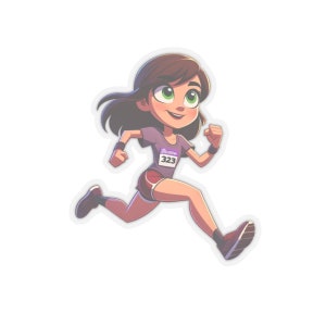 Female Runner 4 (vinyl Sticker, Vinyl Decal, Laptop, Tumbler, Notebook ...