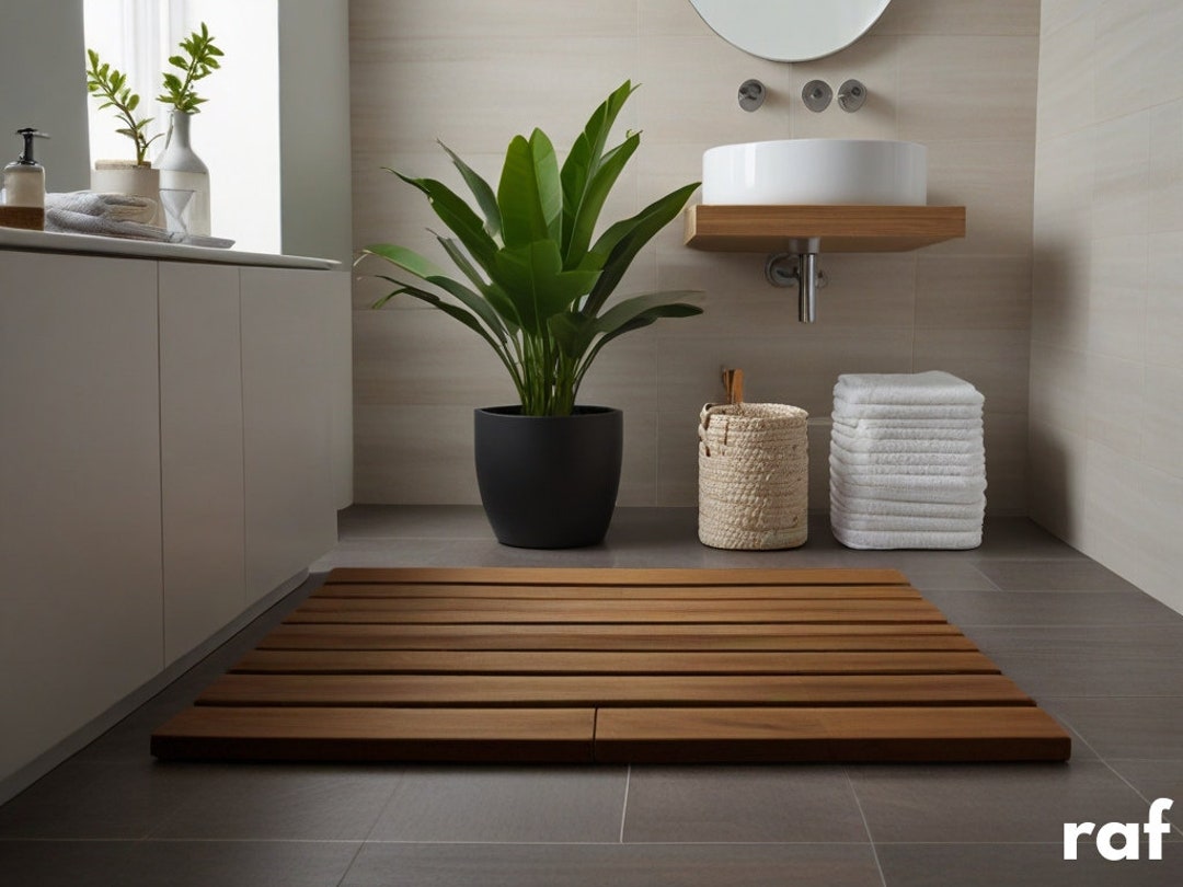 Shower Platform, Wood Bath Rugs, Wood Deck, Strong Coating, Spa Floor ...
