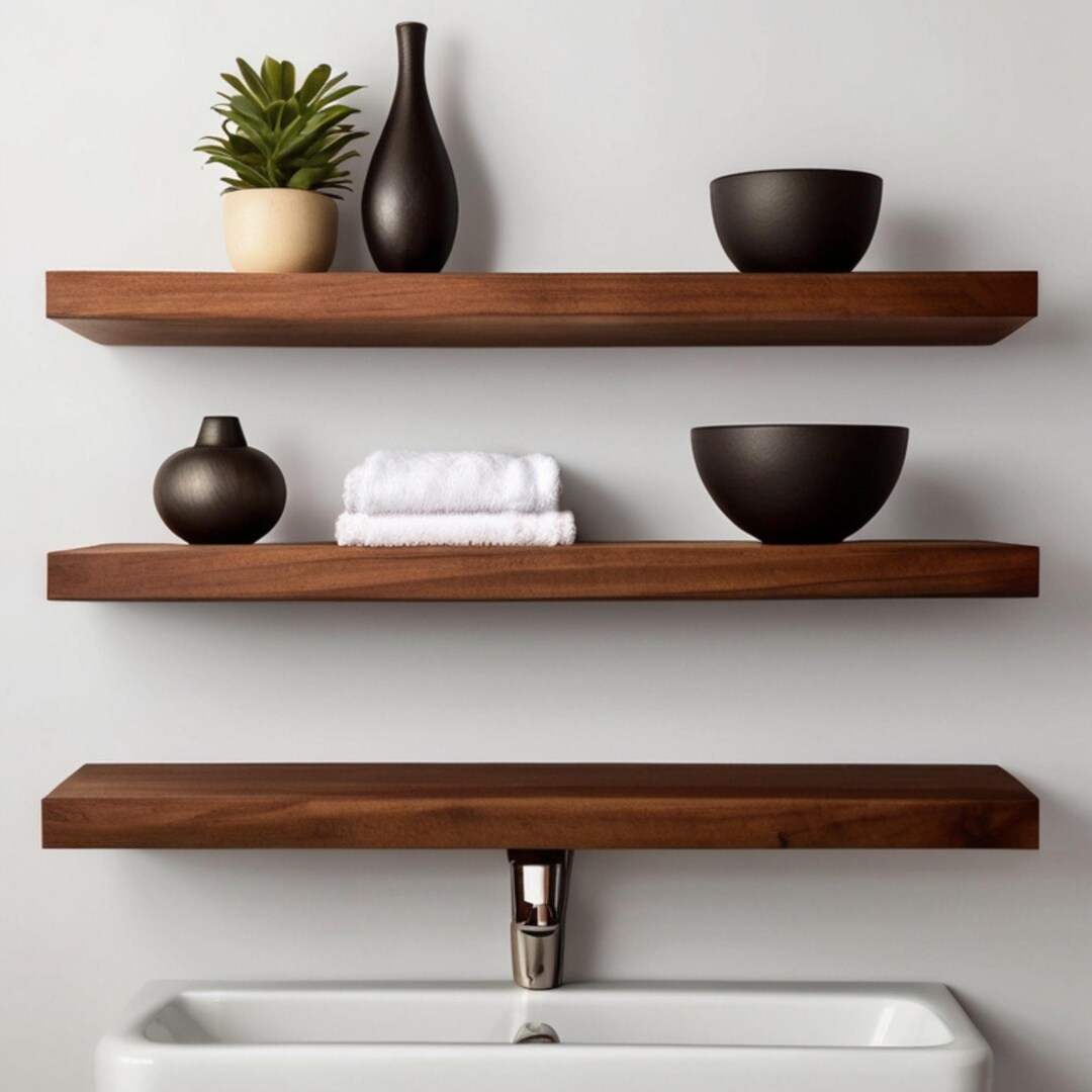 Custom Size Waterproof Bathroom Shelf, Custom Size Shelving, Bathroom ...