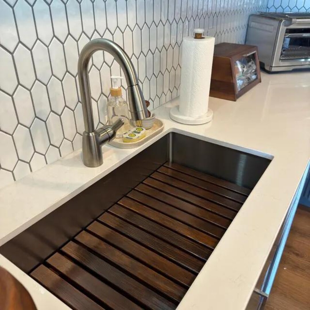 Wooden Sink Guard, Custom Size, Water Resistance, Sink Protector, Sink ...