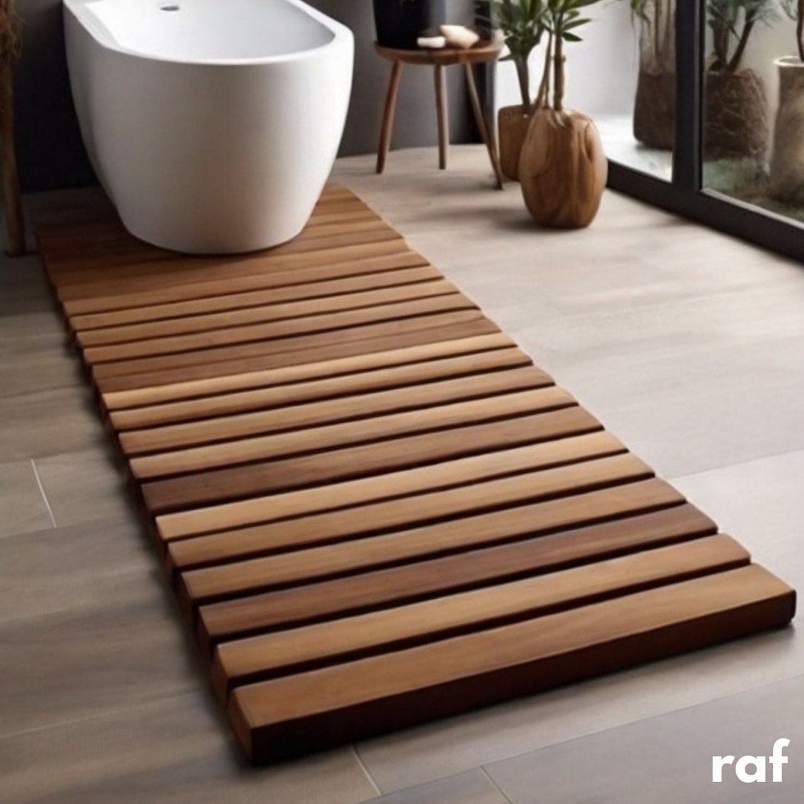 Wooden Bathtub Mat, Shower Platform, Luxury Bathroom Floor, Boat ...