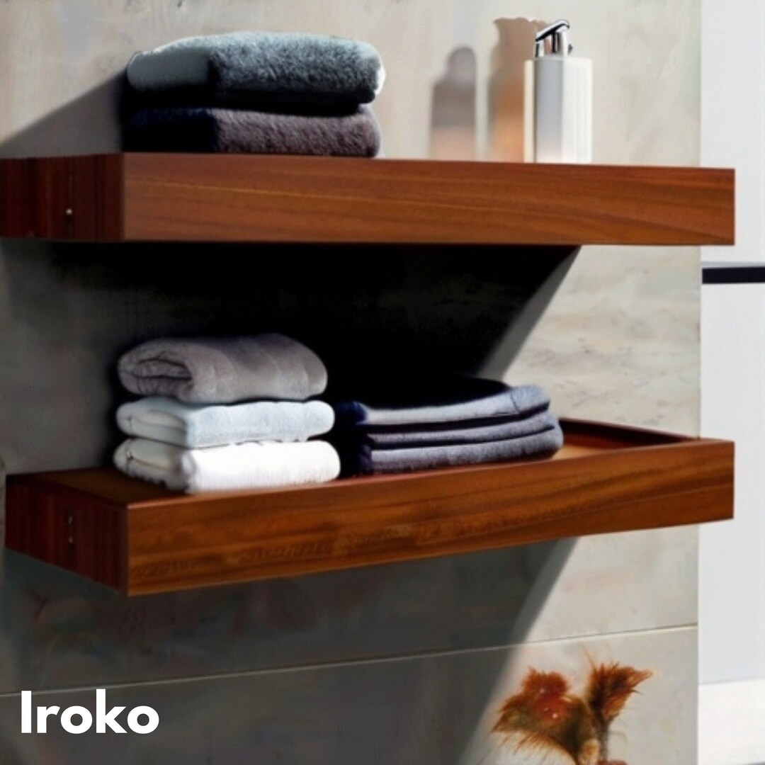 Bathroom Waterproof Shelf Organizer, Bathroom Wall Floating Shelving ...