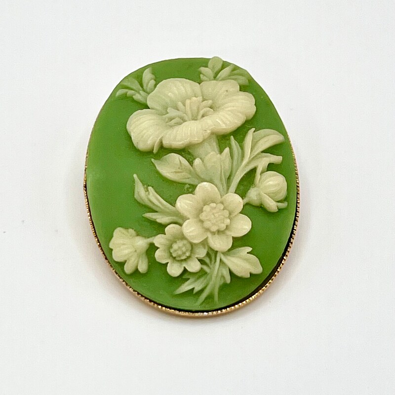 Flower Cameo Brooch - Etsy