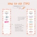 Set of 3 Annotation Key Color Guide Bookmarks With Flower Pattern | PNG ...