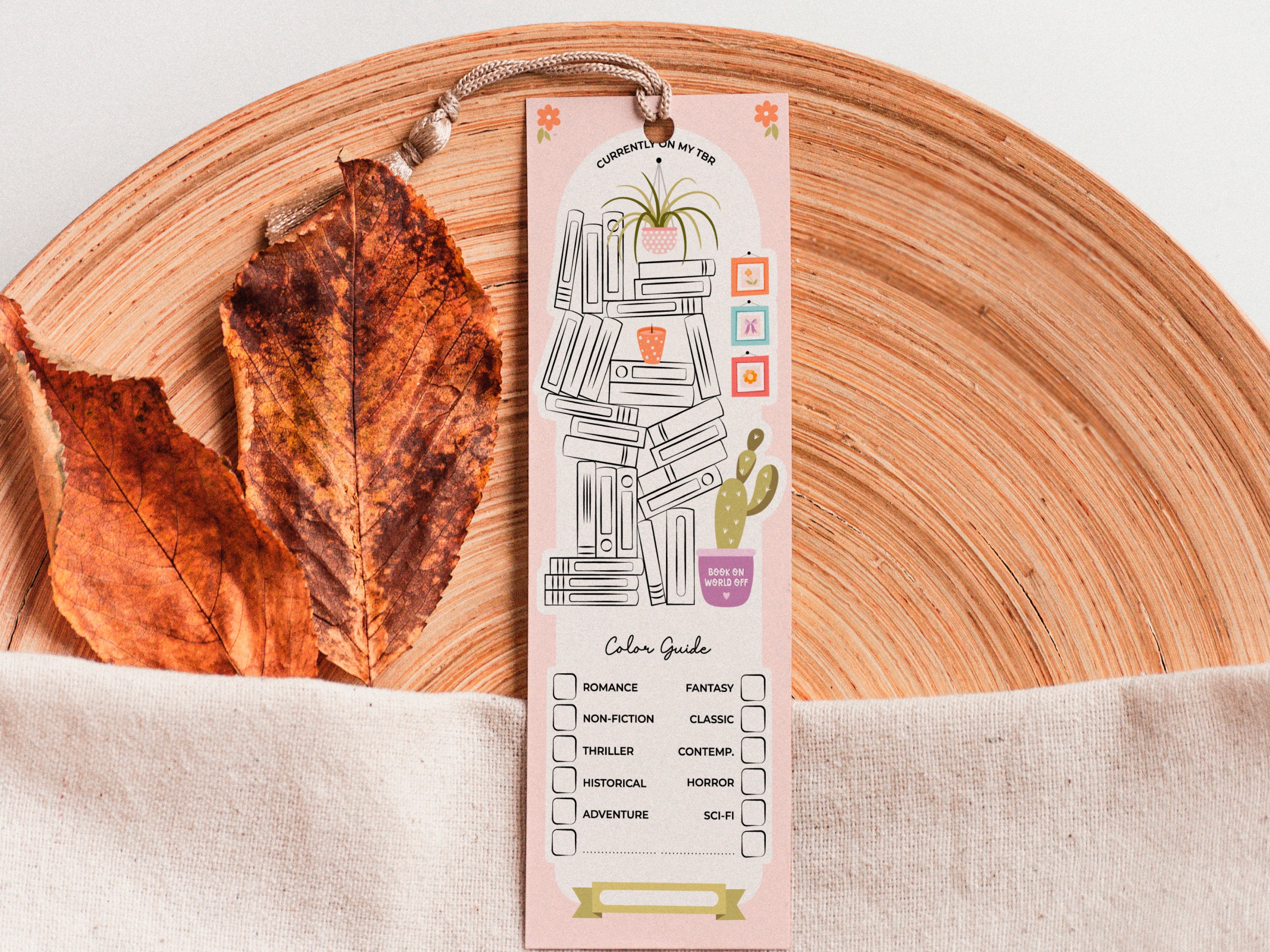 Set of 2 Printable to Be Read (tbr) Cart Genre Organizer Bookmarks for ...