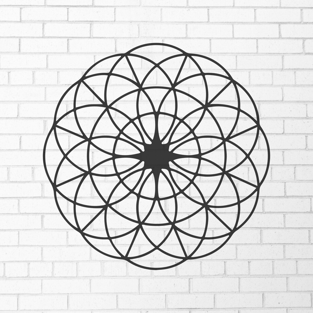 Sacred Geometry Metal Wall Art, Spiritual Gift, Meditation Gift, Yoga ...