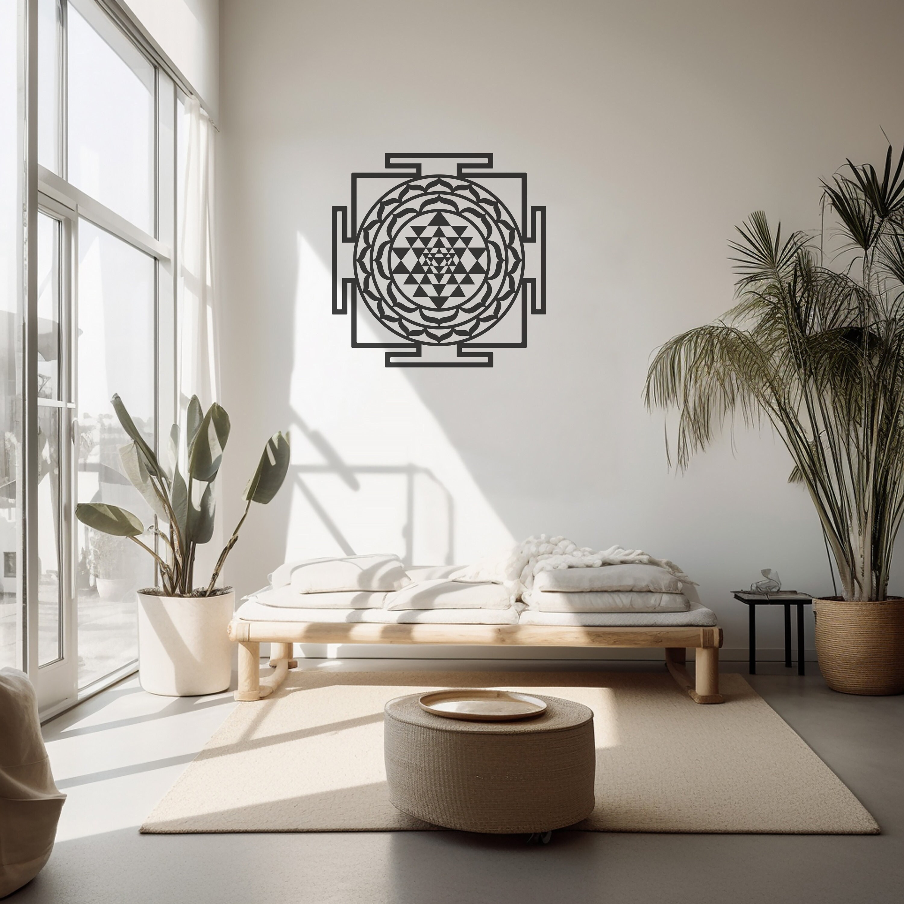 Sri Yantra Sacred Geometry Metal Wall Decor, Sacred Geometry Metal Wall ...