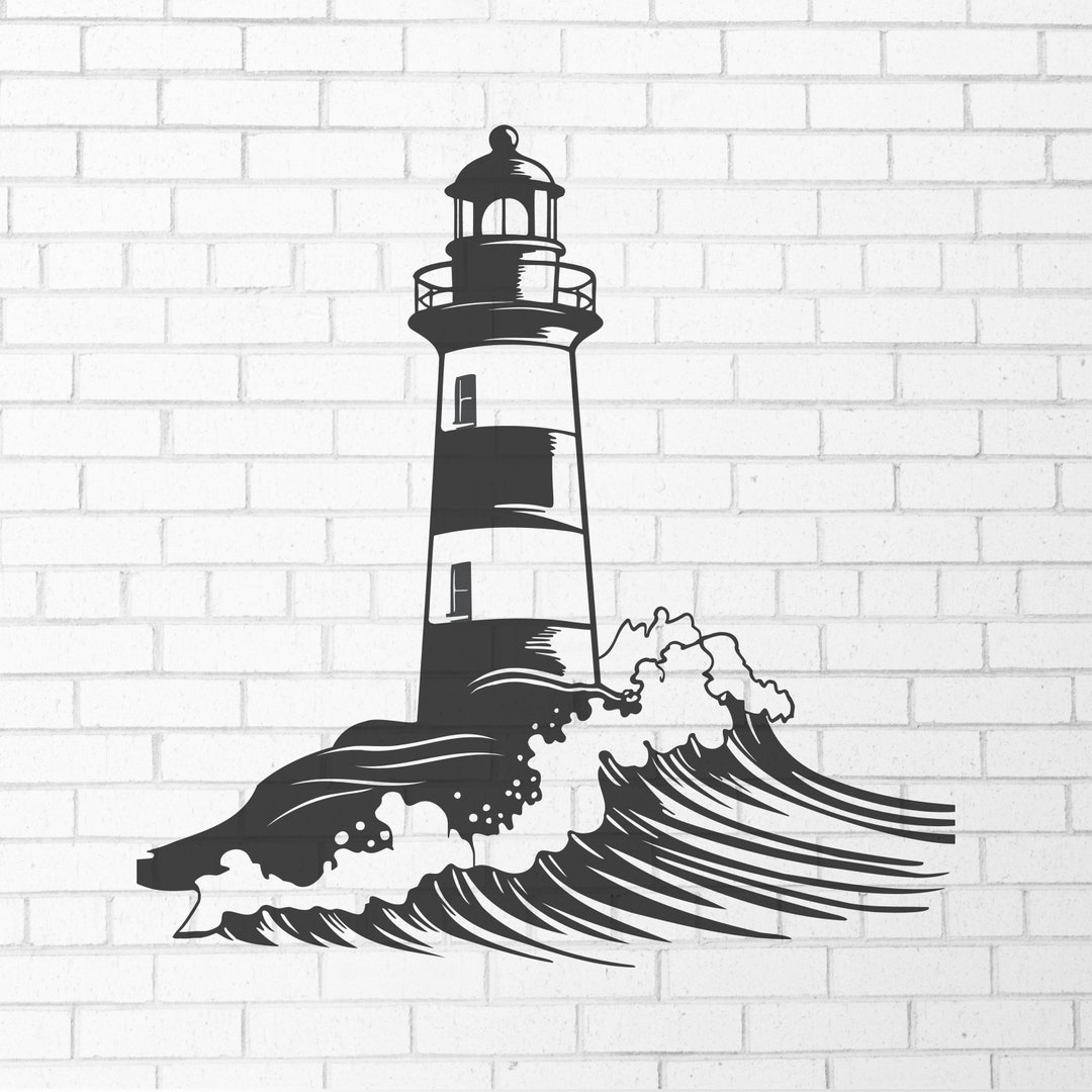 Lighthouse Metal Wall Art Decor, Lighthouse Art, Nautical Decor ...
