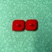 Set of 2 Red Chunky Triangular Vintage Buttons - Etsy