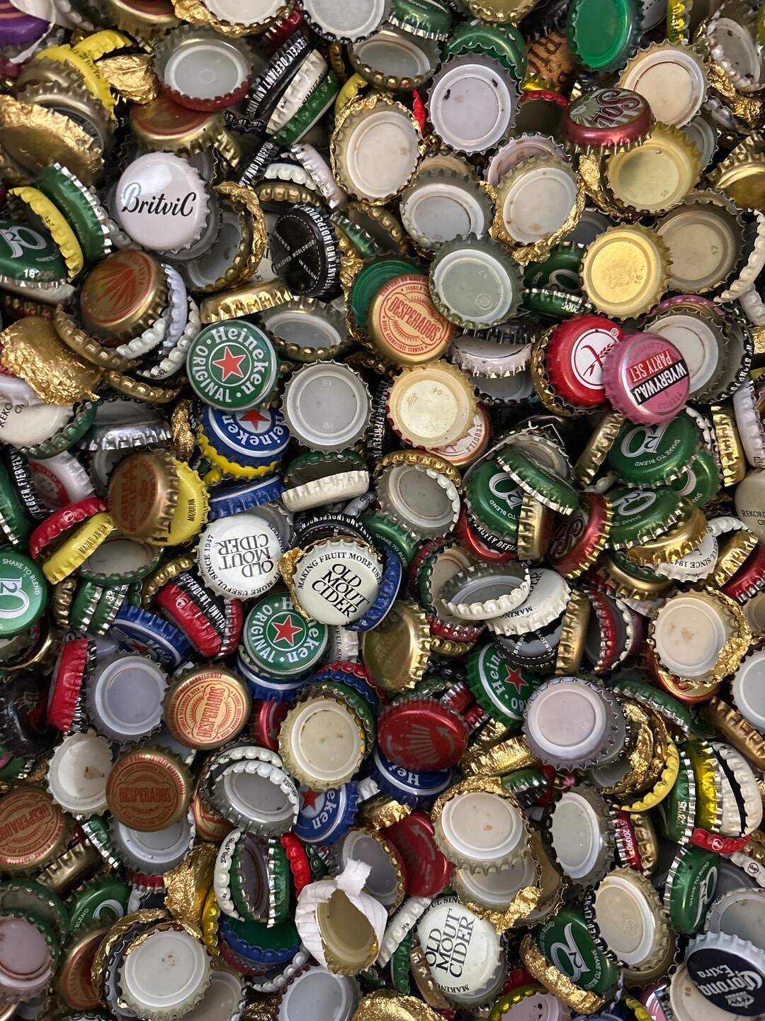 Mix of 50 Used Bottle Top Caps - Etsy