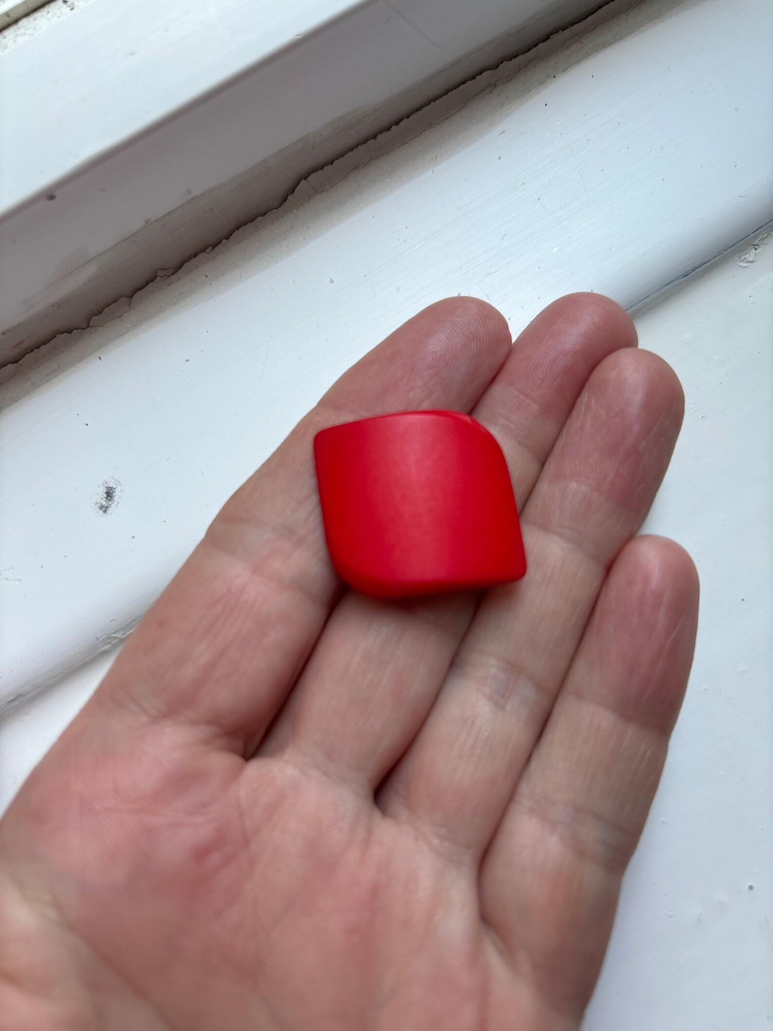 Set of 2 Red Chunky Triangular Vintage Buttons - Etsy