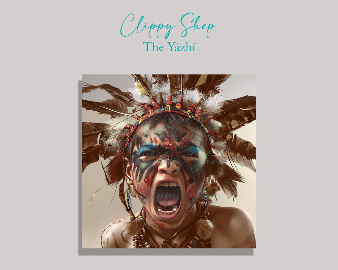 The Yazhi, PRINTABLE Style Painting, Navajo Nation, Portrait Digital ...