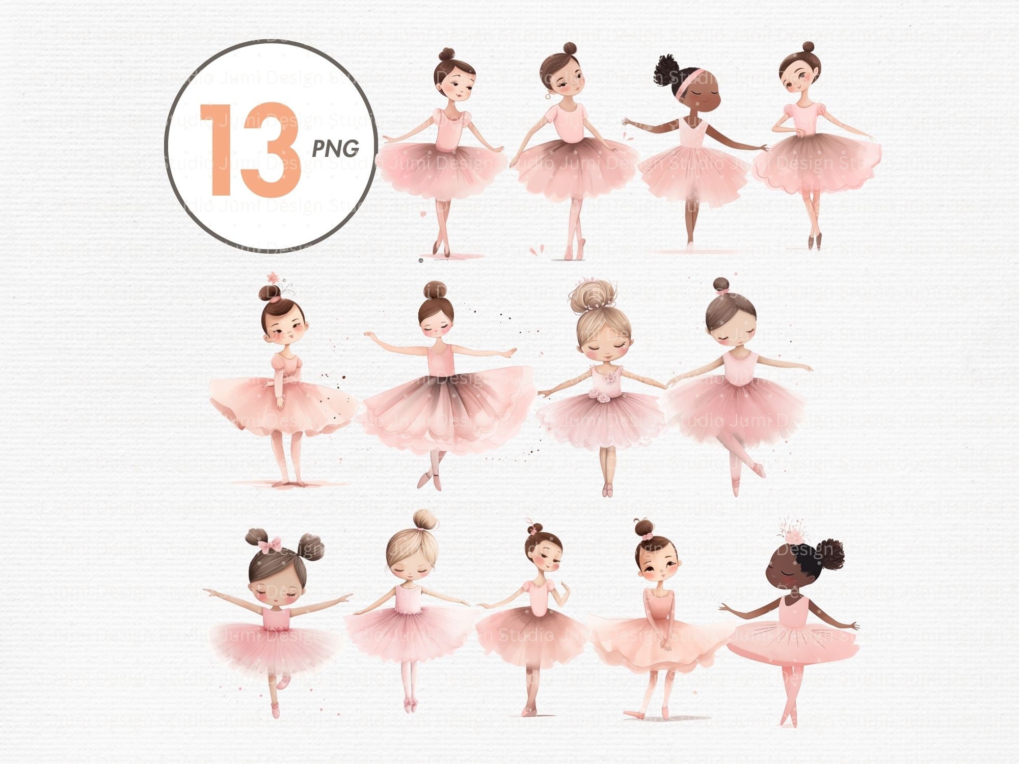 Cute Ballerina Clipart Watercolor Ballerina, Nursery Wall Art, Party ...