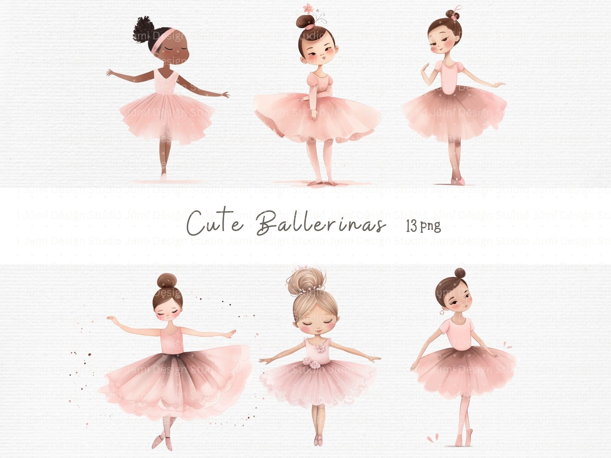 Cute Ballerina Clipart Watercolor Ballerina, Nursery Wall Art, Party ...