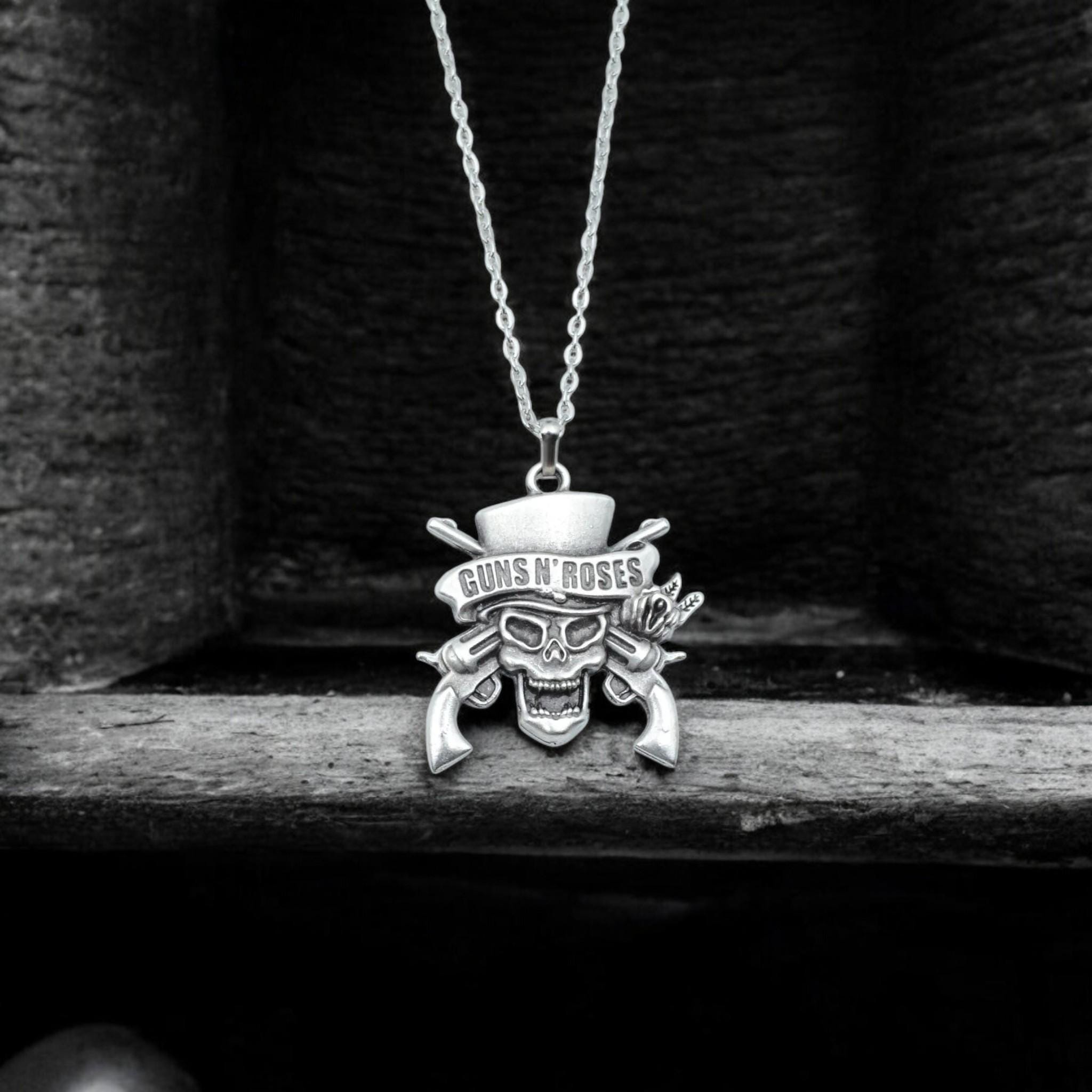 Guns'n Roses Pendant - Etsy Guns'n Roses Pendant - Etsy