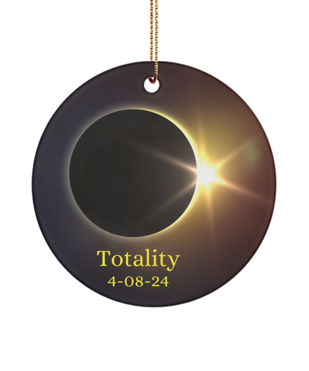 Solar Eclipse 2024 Totality Ring of Fire Commemorative Ornament Total ...