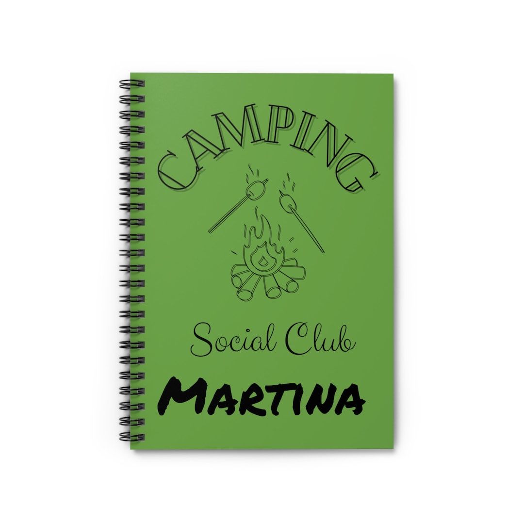 Personalized Camping Journal Custom Camp Spiral Notebook - Ruled Line ...