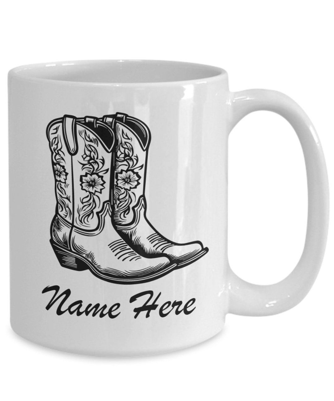 Personalized Cowboy Boots Coffee Mug Cowgirl Bachelorette Party Gifts ...