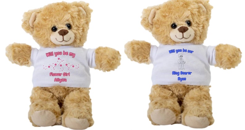 Personalized Proposal Teddy Bear: Ring Bearer/flower Girl Gift - Etsy