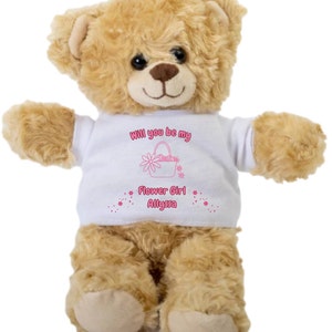 Personalized Proposal Teddy Bear: Ring Bearer/flower Girl Gift - Etsy