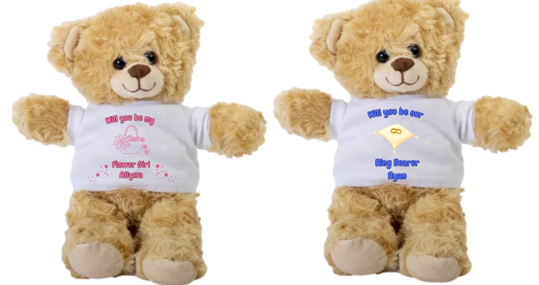 Personalized Proposal Teddy Bear for Ring Bearer or Flower Girl ...