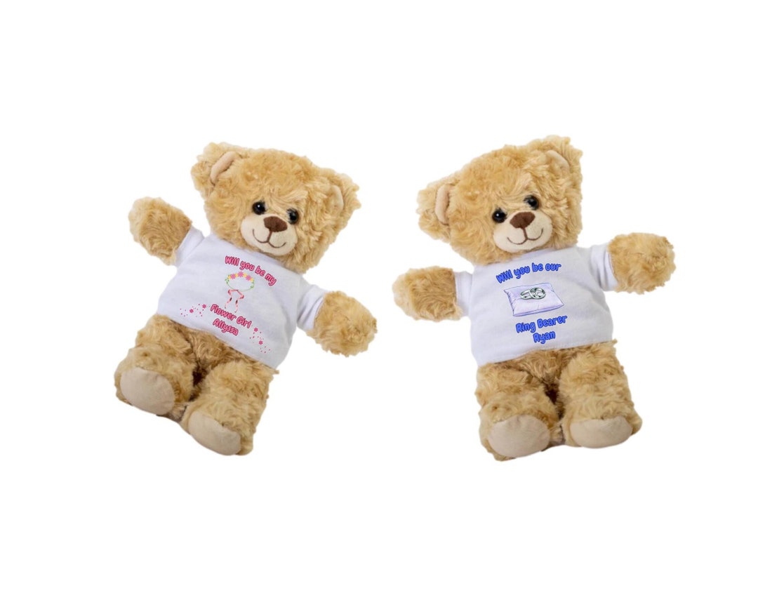 Personalized Proposal Teddy Bear: Ring Bearer/flower Girl Gift - Etsy