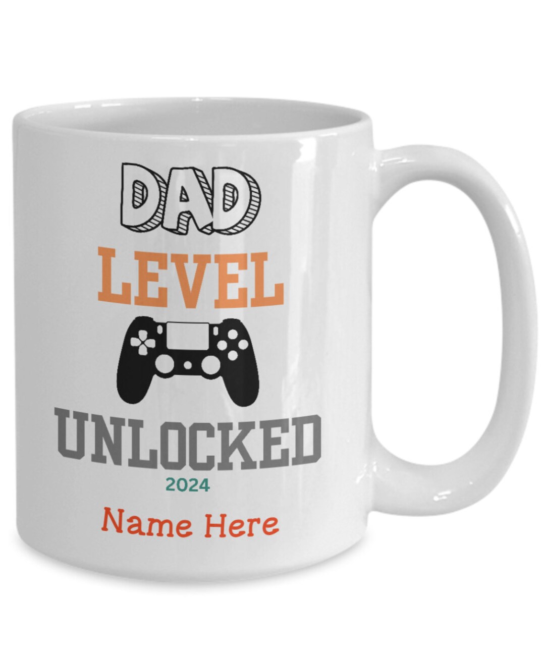 First Time Gamer Dad Mug: Personalized New Father Gift EST 2024 - Etsy
