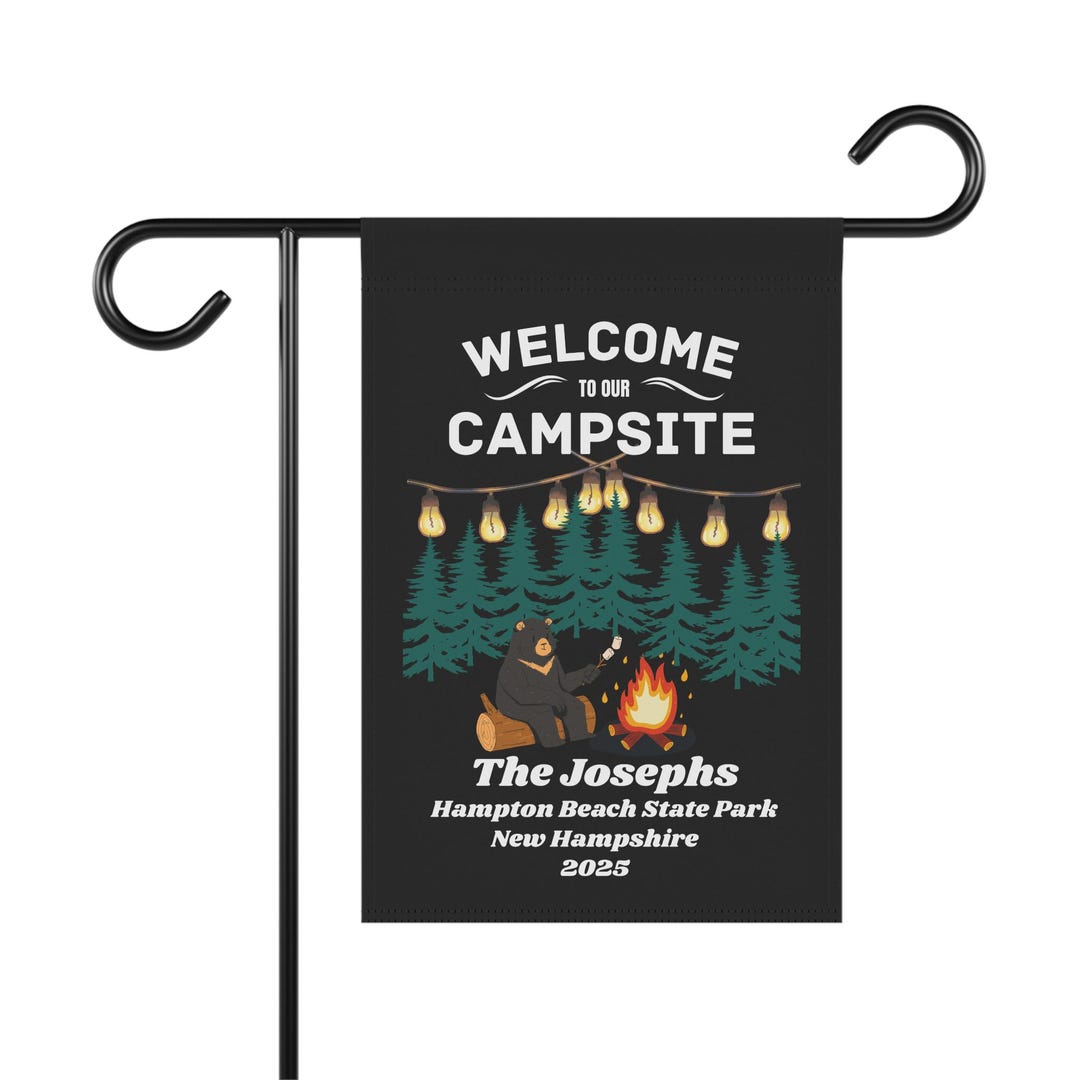 Personalized Campsite Banner: Custom Family Welcome Sign - Etsy