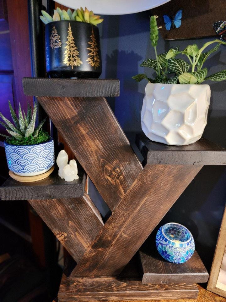 Rustic Branch Style Plant Stand Solid Wood Display - Etsy