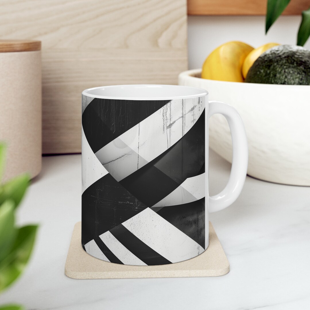Shape Wall B&W Mug, Art Student Mug, Artist Mug, Drafting Mug, Graffiti ...