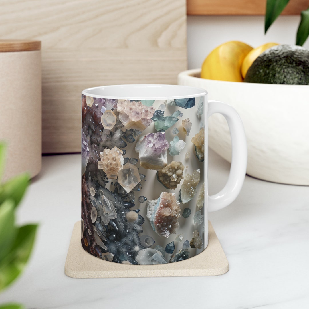 Crystal Crumbs Mug, Geode Mug, Geologist Mug, Emerald Mug, Rock Mug ...