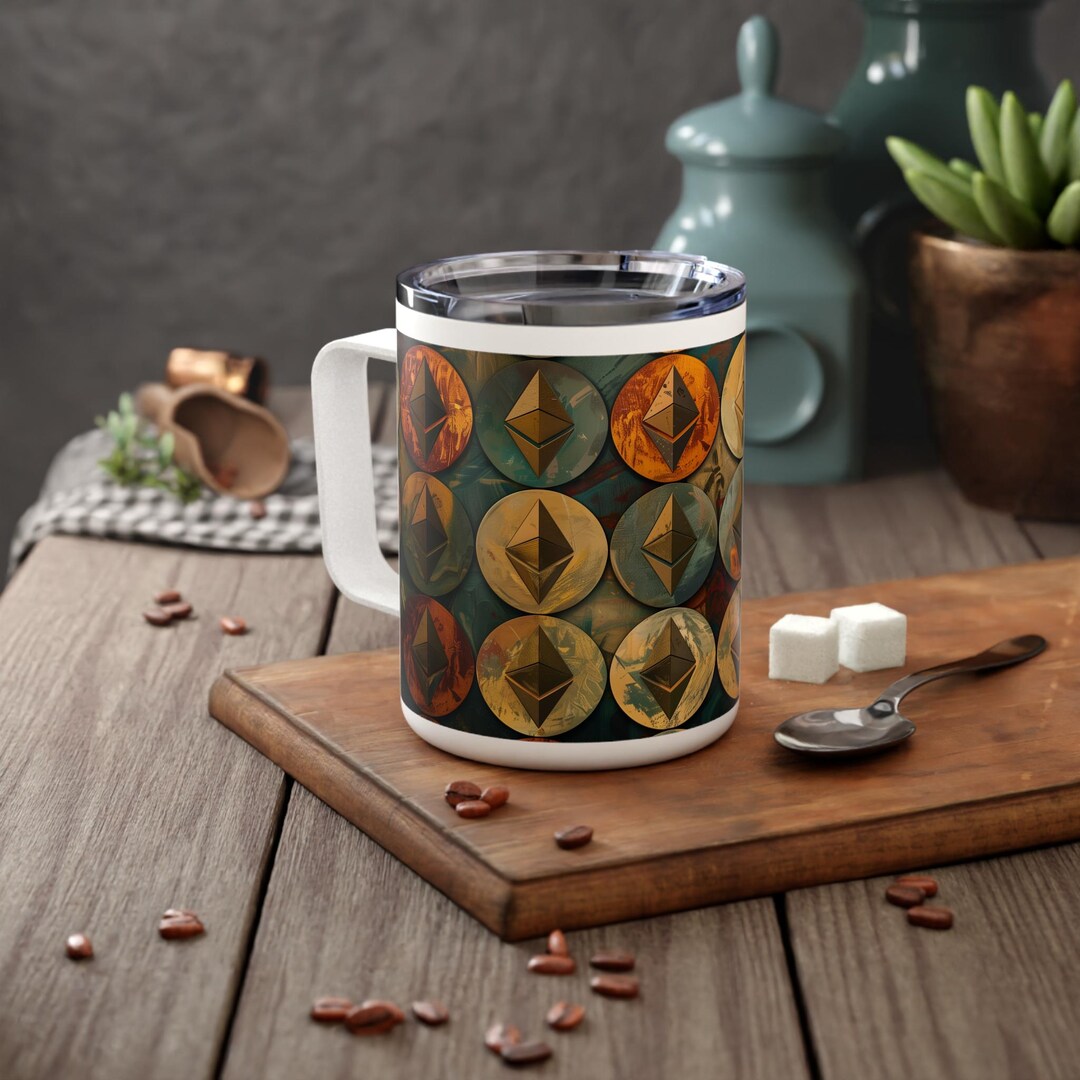 Ethereum Crypto Street Art Painting Insulated Travel Mug, ETH, BTC ...