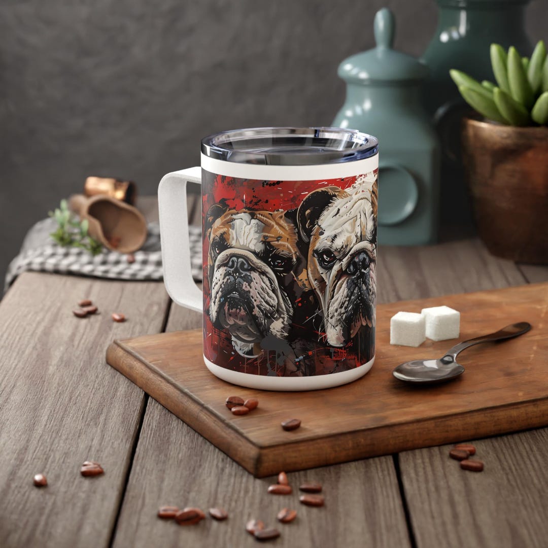Bulldogs Insulated Travel Mug, College Student Sports Fan Cup With Lid ...