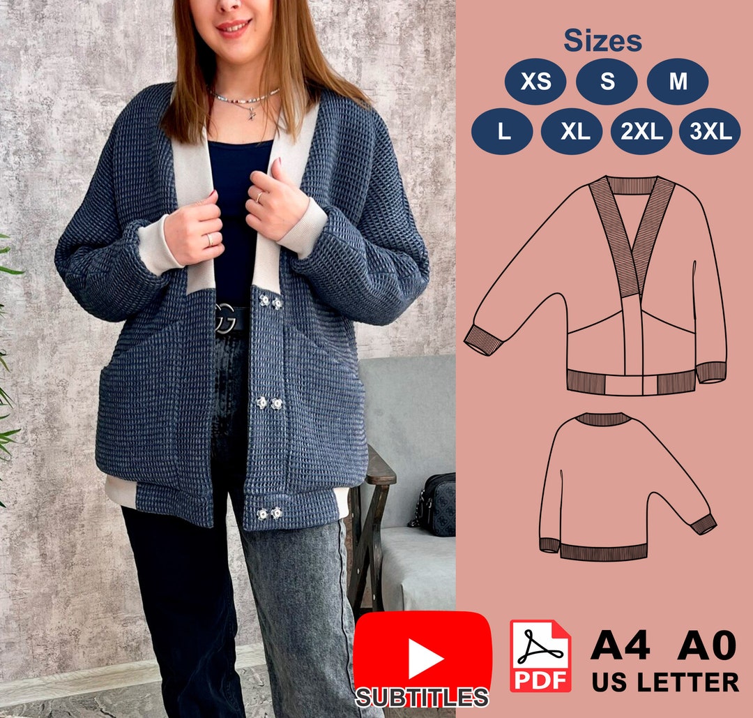 Jacket Sewing Pattern Pdf - Etsy
