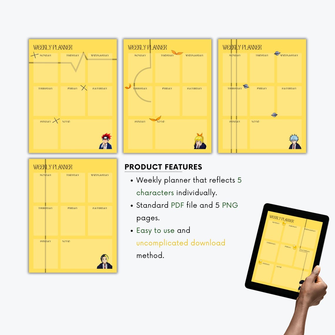 Mashle: Magic and Muscles Weekly Planner, Digital Planner, Planner ...
